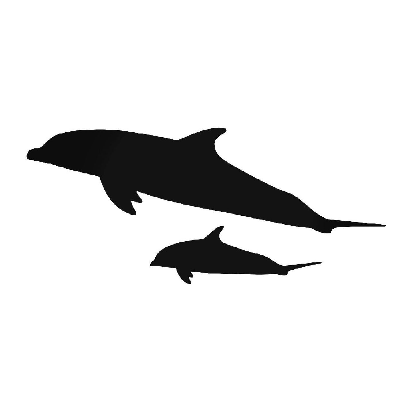 Dolphin & Calf Stickers – Ocean Wildlife Decals (2-Pack)