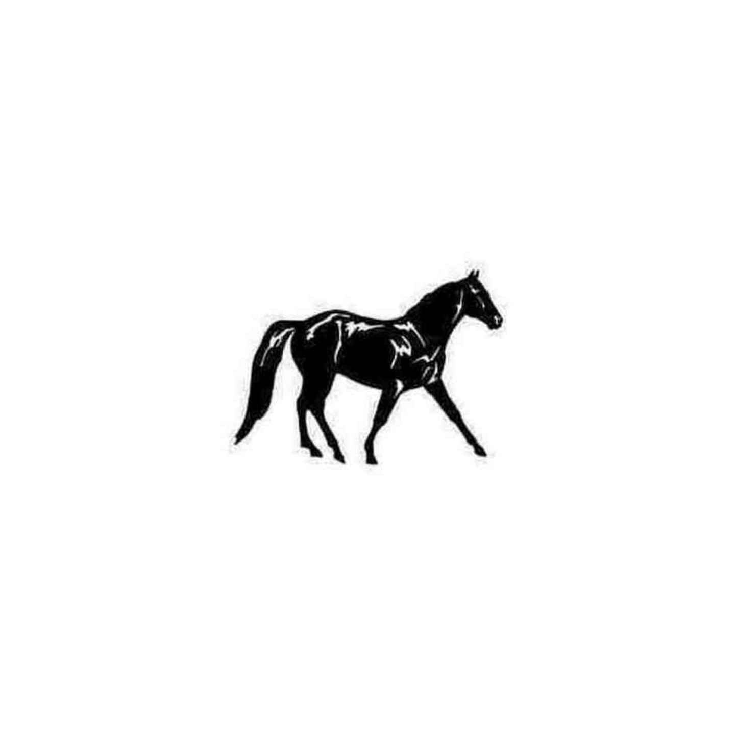 Horse Stickers – Trotting Equestrian Vinyl Decals (2-Pack)