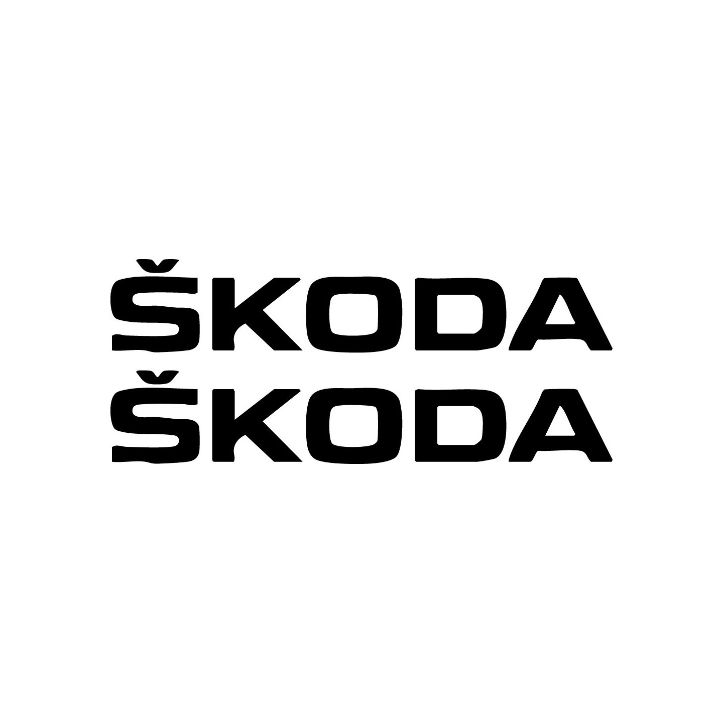Skoda Script Stickers – Octavia Fabia Superb Kodiaq Decals (2-Pack)