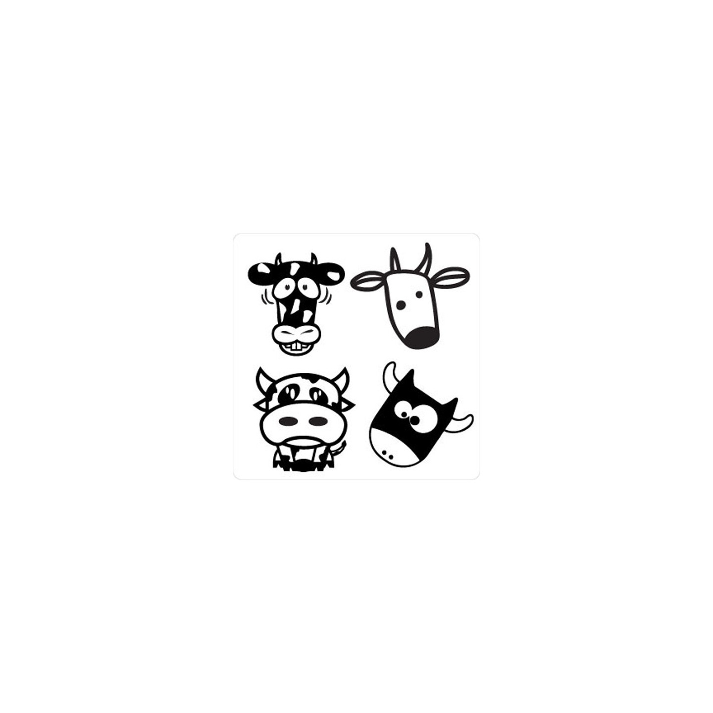 Funny Cow Stickers – Cartoon Cattle Farm Decals (2-Pack)