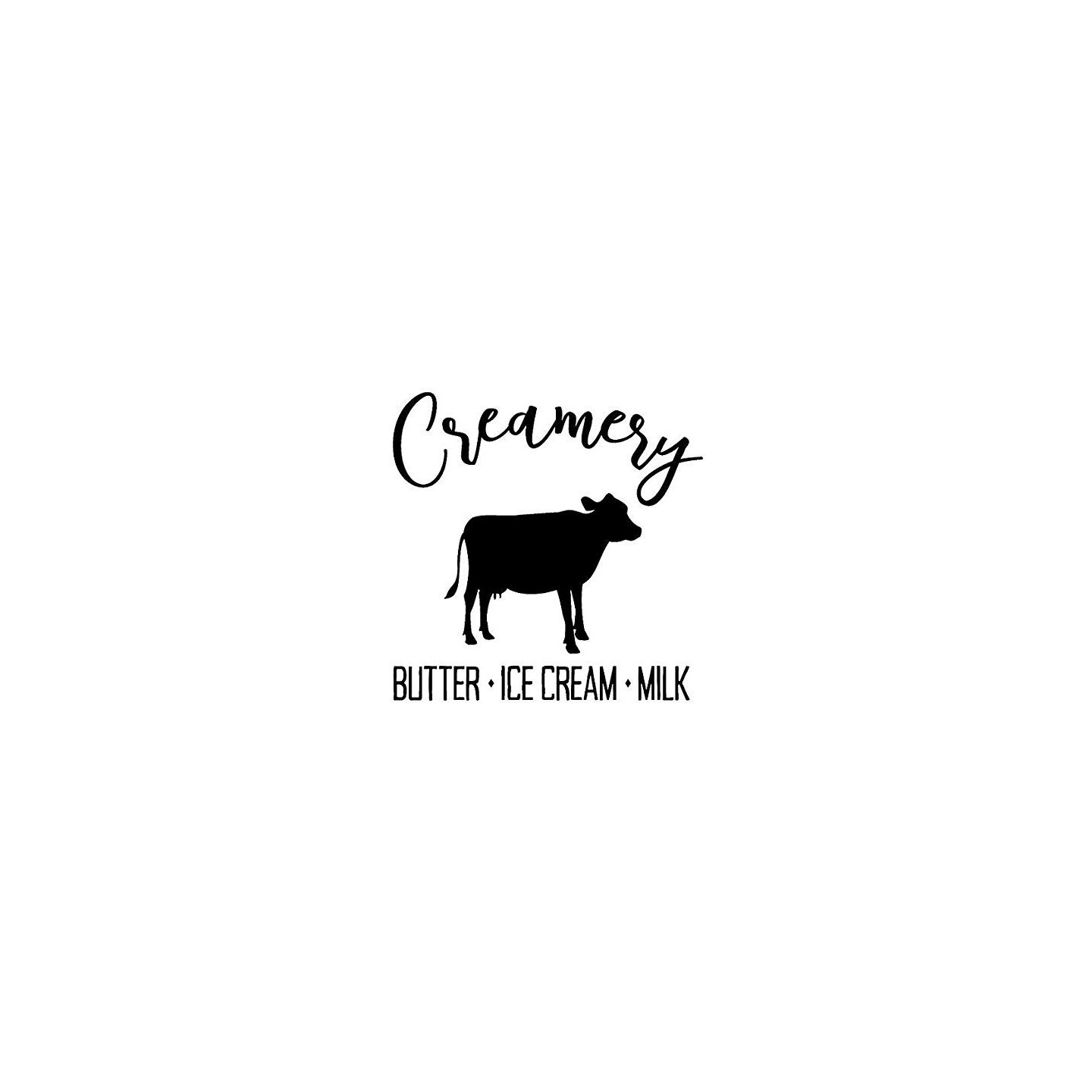 Creamery Cow Stickers – Farmhouse Kitchen Decals (2-Pack)