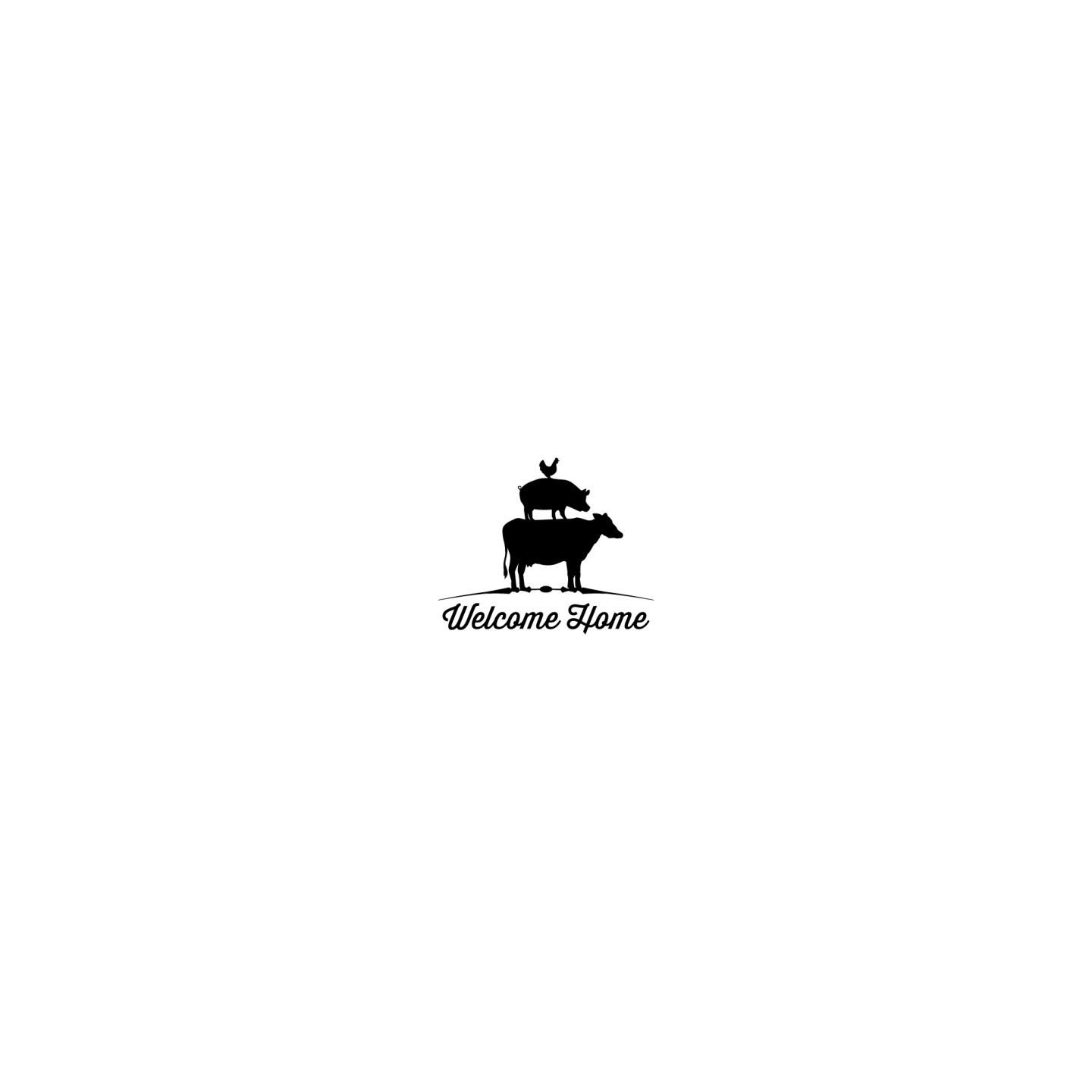 Welcome Home Farm Animal Stickers – Cow Pig Chicken (2-Pack)