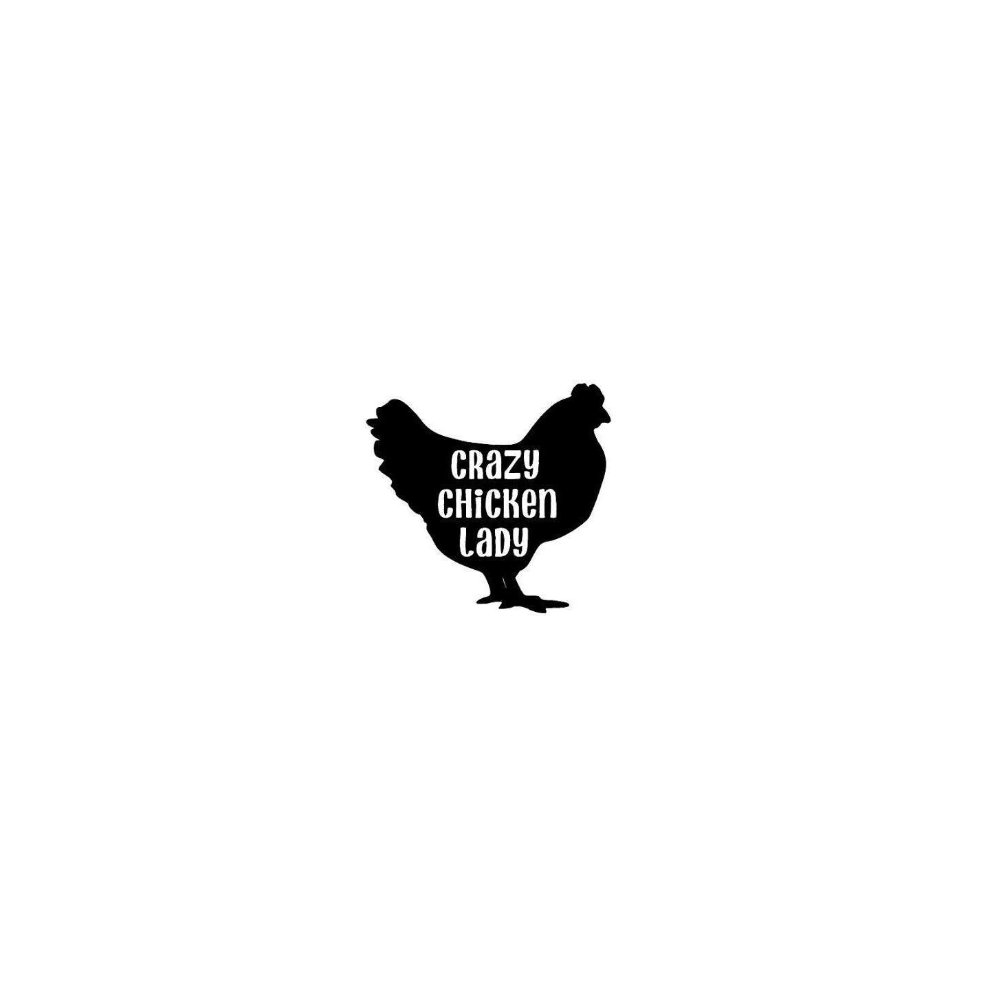 Crazy Chicken Lady Stickers – Hen Decals (2-Pack)