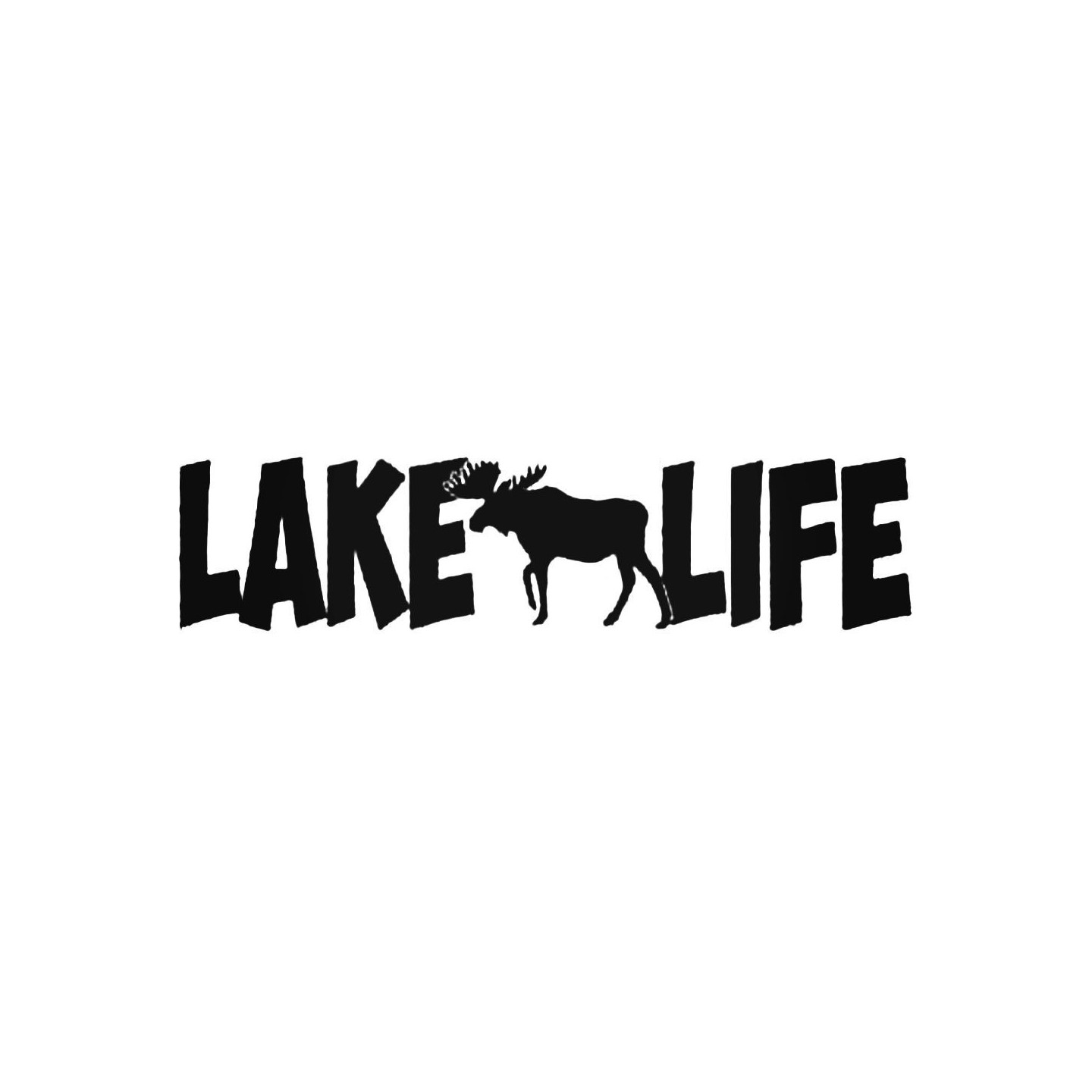 Lake Life Moose Stickers – Cabin Outdoor Decals (2-Pack)