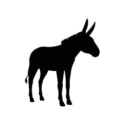 Donkey Silhouette Stickers – Farm Animal Decals (2-Pack)