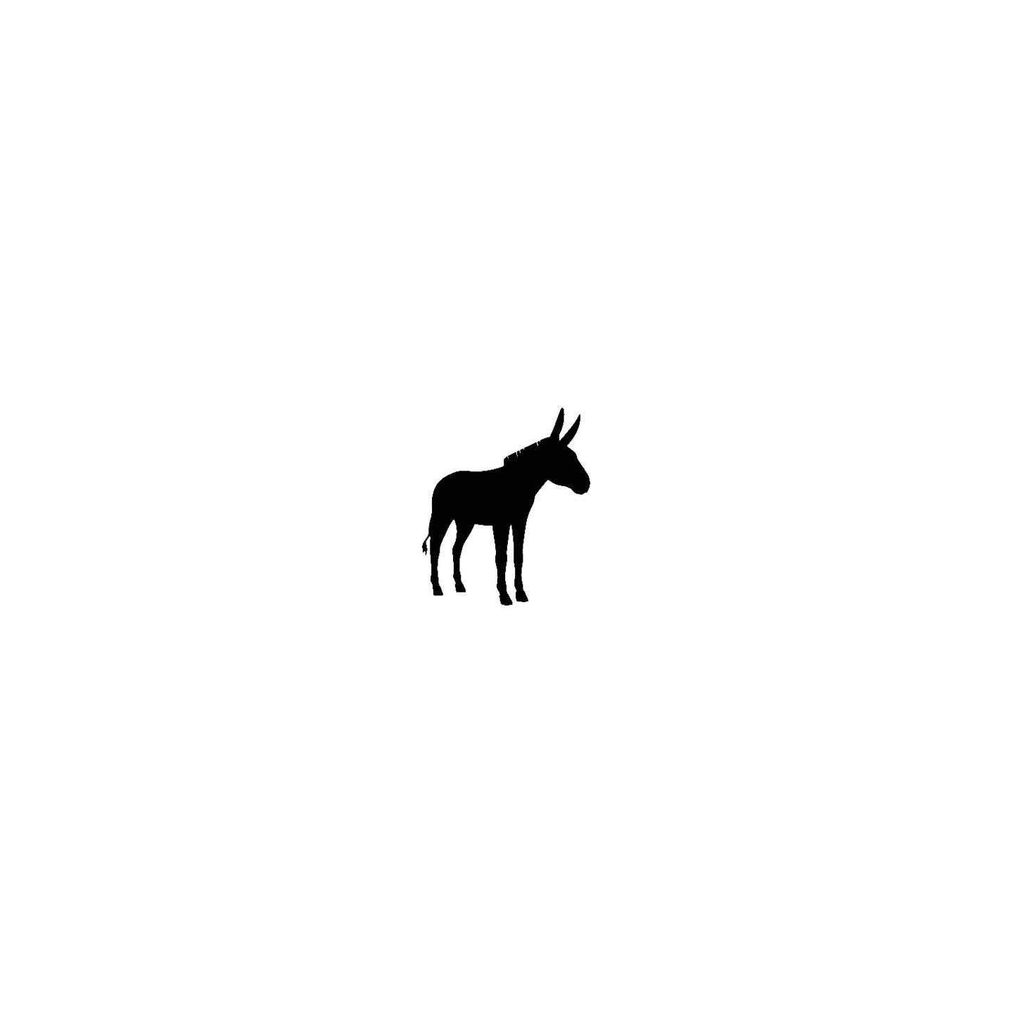 Donkey Silhouette Stickers – Farm Animal Decals (2-Pack)