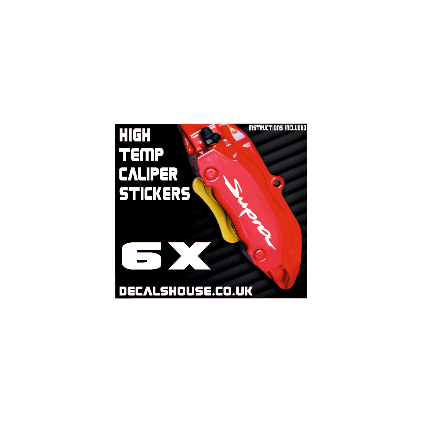 Toyota Supra Caliper Stickers - A80 A90 GR JDM (6-Pack)