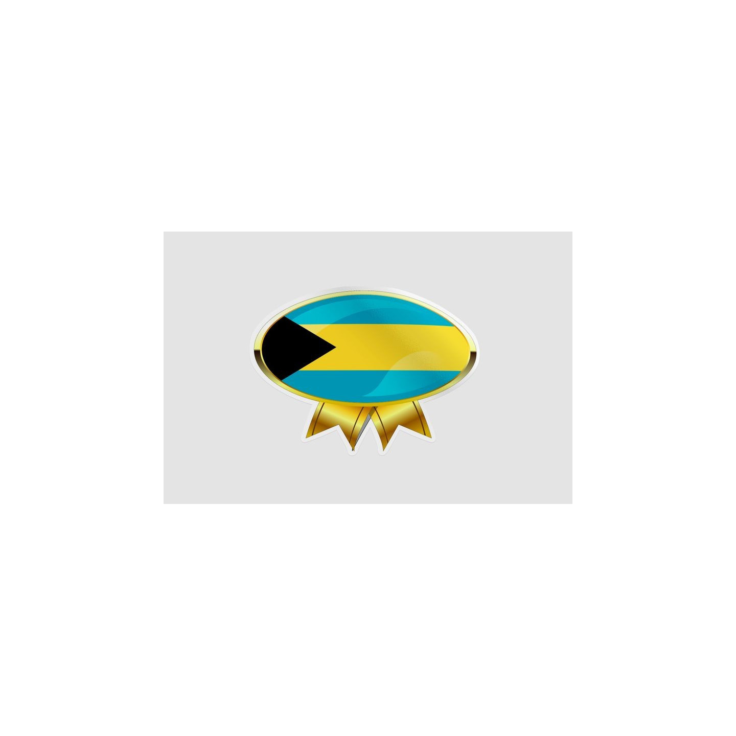 Bahamas Flag Style 11 Sticker - DecalsHouse
