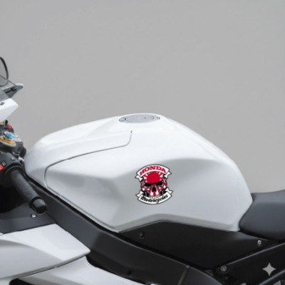 Honda Skull Logo Stickers – Custom Motorcycle Tank Decals (2-Pack)