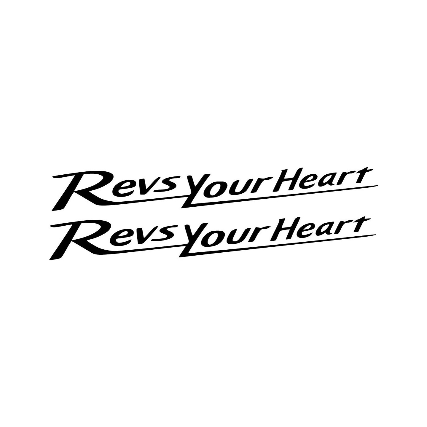 Yamaha Logo Revs Your Heart Lettering Die Cut Stickers Decals - DecalsHouse