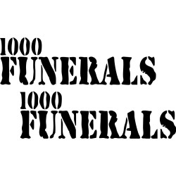1000 Funerals Stickers – Doom Metal Decals (2-Pack)