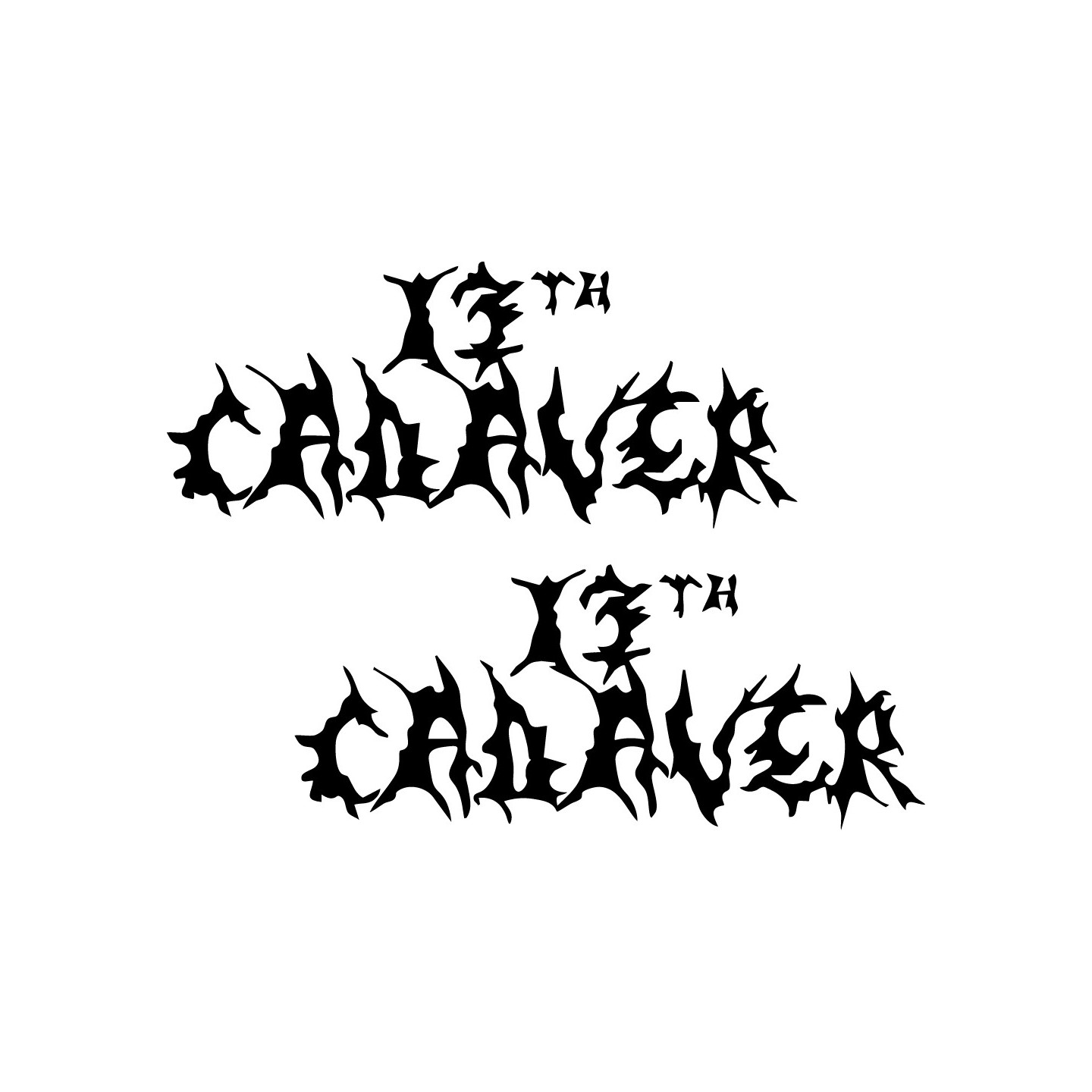 13th Cadaver Stickers – Death Metal Band Decals (2-Pack)