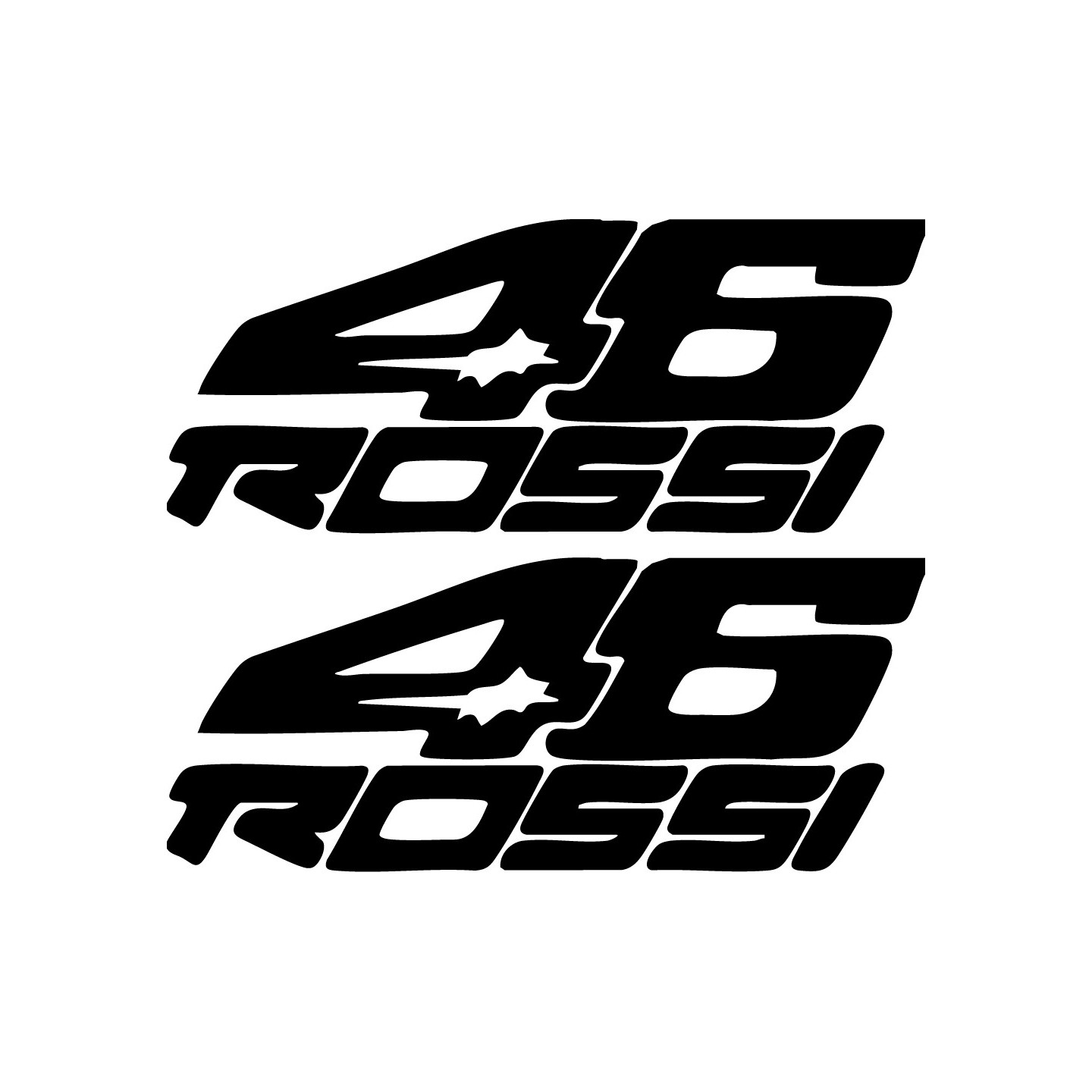 Valentino Rossi 46 Stickers – VR46 MotoGP Decals (2-Pack)