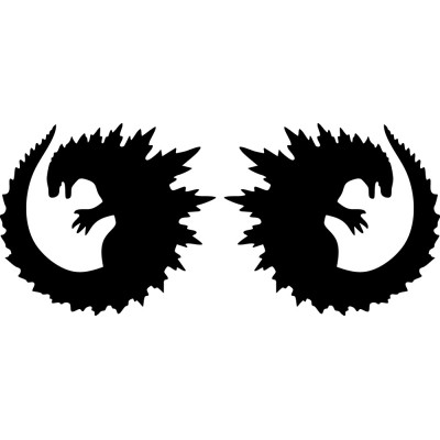 Godzilla Stickers – King of the Monsters Decals (2-Pack)