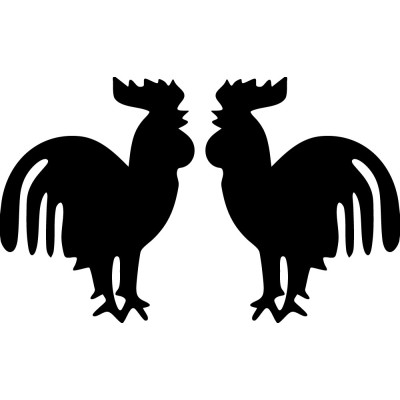 Rooster Stickers – Cockerel Silhouette Decals (2-Pack)
