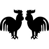 Rooster Stickers – Cockerel Silhouette Decals (2-Pack)