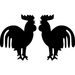 Rooster Stickers – Cockerel Silhouette Decals (2-Pack)