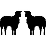 Sheep Stickers – Lamb Ewe Farm Animal Decals (2-Pack)