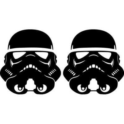 Star Wars Stormtrooper Helmet Stickers – Decals (2-Pack)
