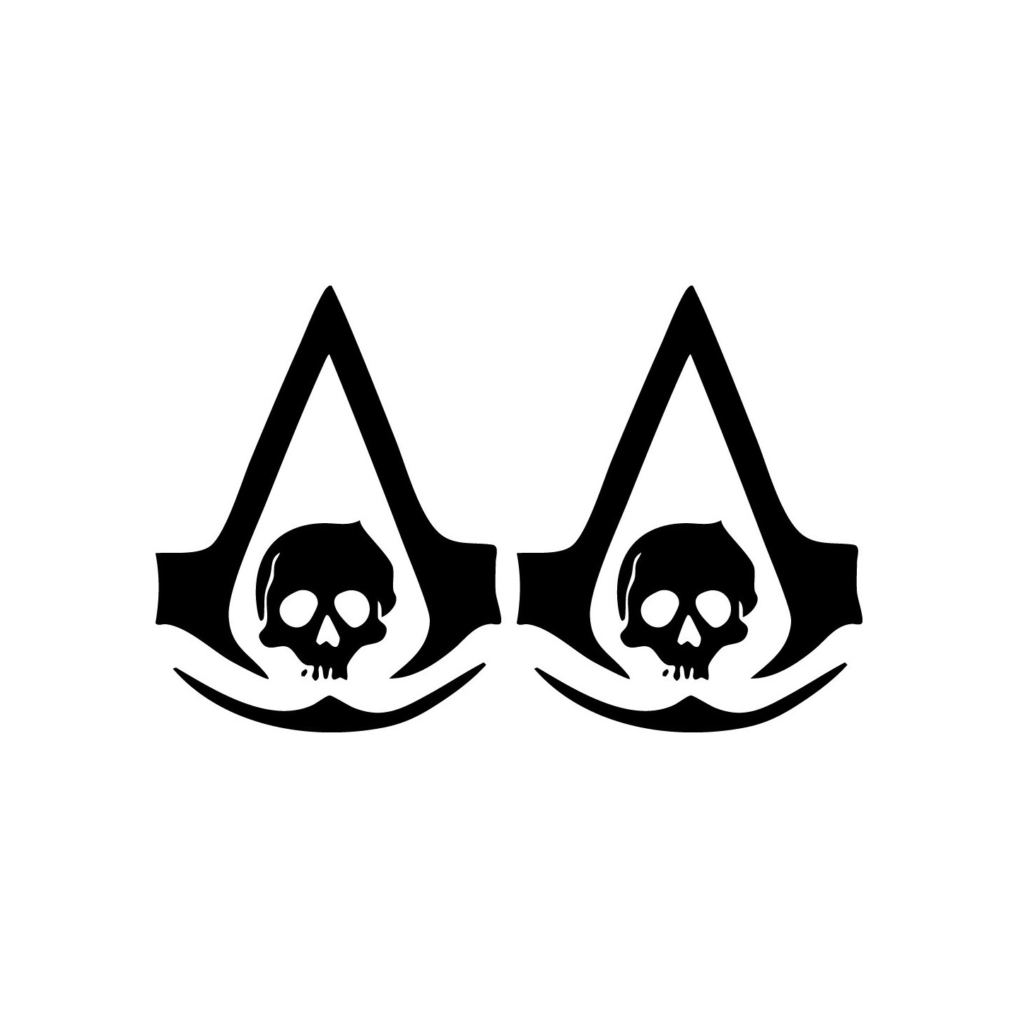 Assassin's Creed Black Flag Skull Stickers (2-Pack)